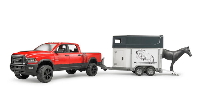RAM 2500 Power Wagon with horse trailer and 1 horse – Bruder – Bruder ...